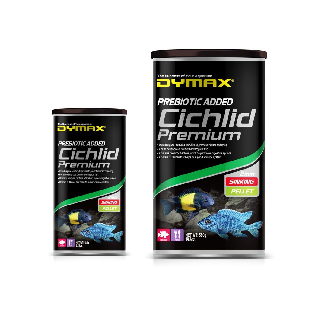 อาหารปลาหมอ ผสมพรีไบโอติก แบบเม็ดจม Dymax Cichlid Premium ซิคลิด พรีเมียม | Shopee Thailand