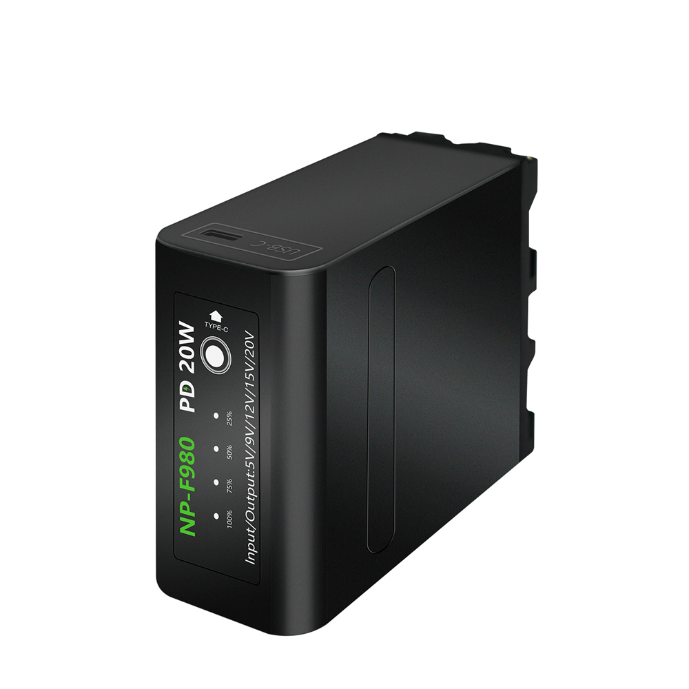 แบตเตอรี่ NP-F980 10800mAh มีไฟบอกสถานะแบต NP-F970 Battery Type-C USB Output สำหรับกล้อง SONY ...