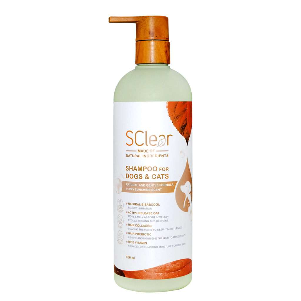 SClear Shampoo Dog สำหรับผิวแพ้ง่าย แชมพูอาบน้ำสุนัข ลดขนร่วง พร้อม ...