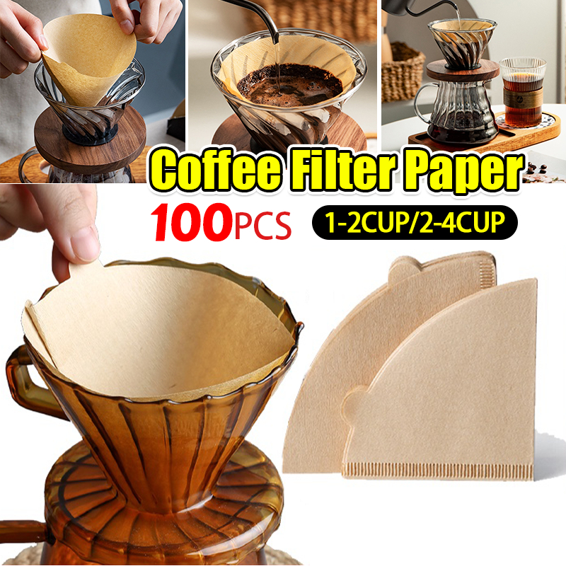 กระดาษดริป (100 แผ่น) ตัวกรองกาแฟ ทรง V 60 ดิบกาแฟ ก้นแหลม Drip Coffee ...