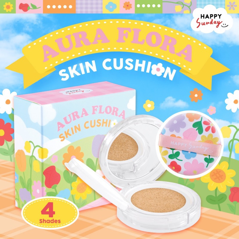 มีโค้ดลด100.-( พร้อมส่ง ) HAPPY SUNDAY AURA FLORA SKIN CUSHION ...