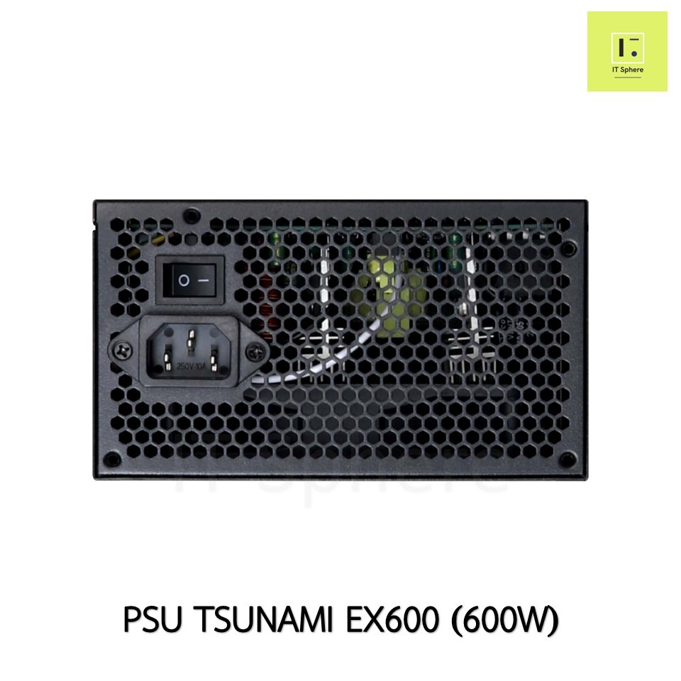 POWER SUPPLY 600W TSUNAMI EX600 PSU 600 W สึนามิ อุปกรณ์จ่ายไฟ พาวเวอร์ ...