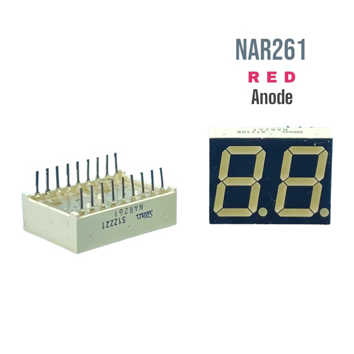 7segment 2Digit NAR261 Anode จอแสดงผลตัวเลข LED แถบไฟ LED Numeric ...