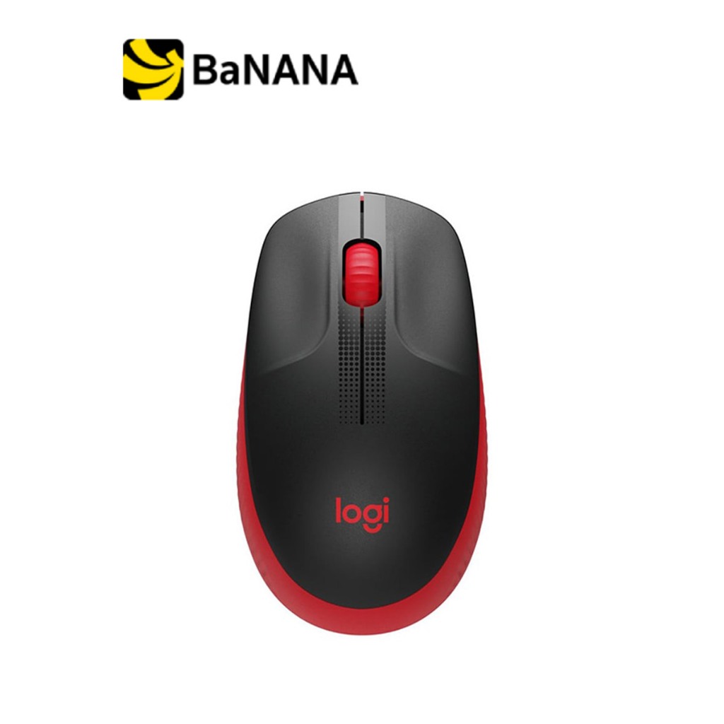 เมาส์ไร้สาย Logitech Wireless Mouse Full-Size M190 Red My Banana IT ...