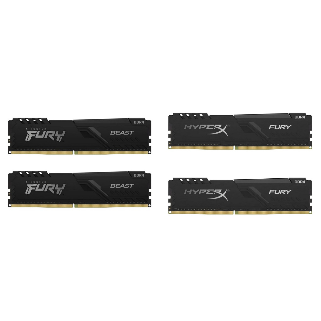 RAM PC แรม (หน่วยความจำ) DDR4 KINGSTON HYPERX FURY / KINGSTON FURY BEAST DDR4/2133 2400 2666 ...