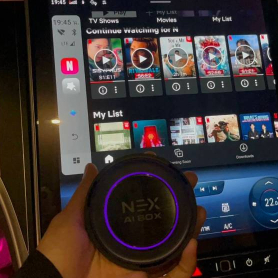 Nex AiBox CarPlay ดู YouTube Netflix หน้าจอแยก GPS อุปกรร์ใช้ภายในรถยนต์ ไม่ต้องติดตั้ง Plug ...
