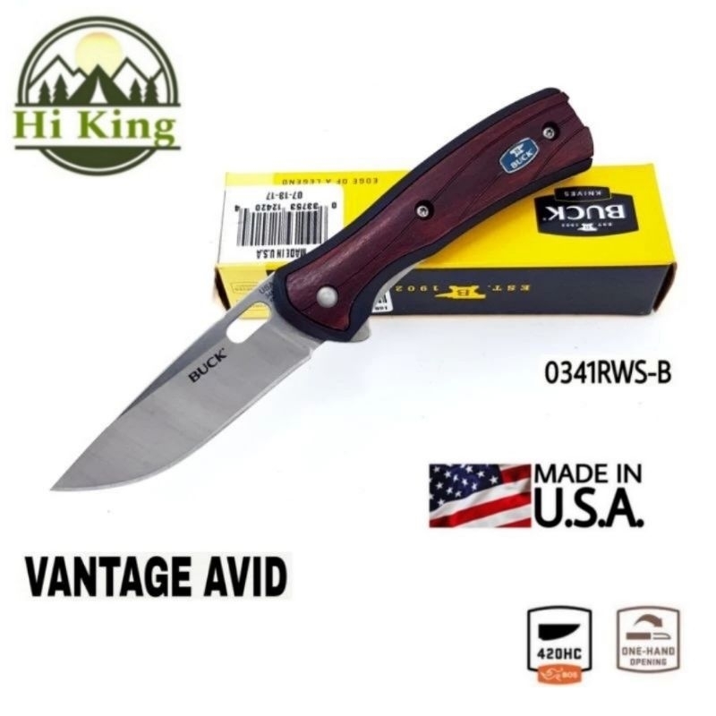 มีด BUCK รุ่น 341 VANTAGE AVID ด้ามเล็ก แก้มไม้ Redwood ที่มาพร้อมความ ...