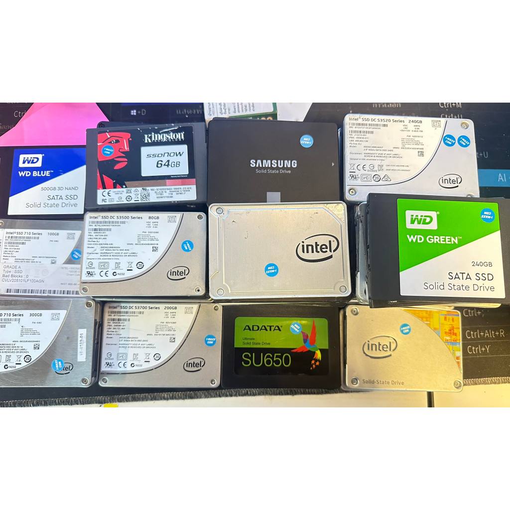 SSD เอสเอสดี 60GB 80GB 120GB 128GB 240GB 256GB 300GB 500GB คละแบรนด์ เท ...
