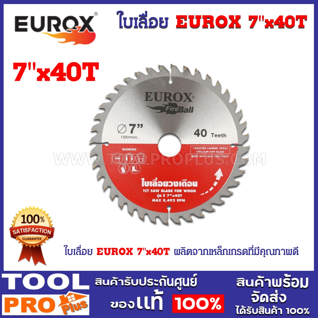 ใบเลื่อย EUROX 7"x40T | Shopee Thailand