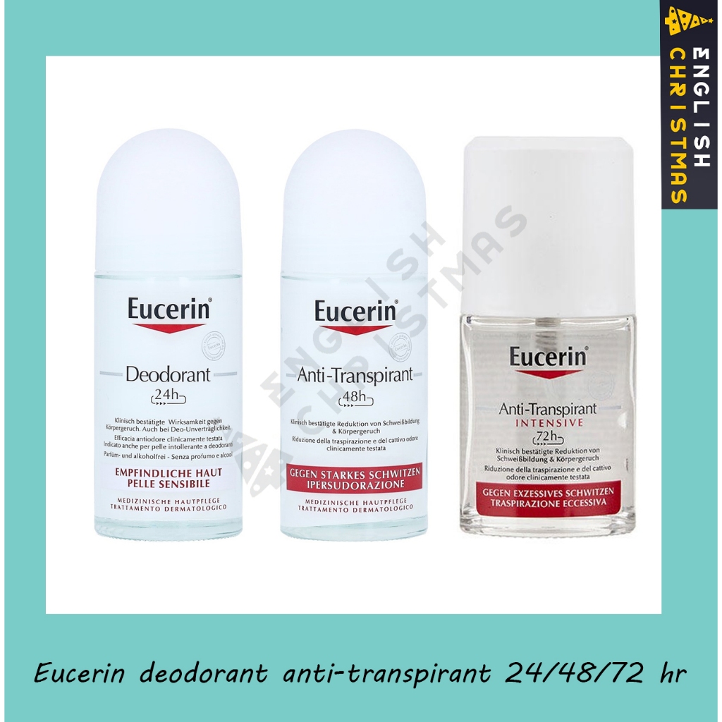 Eucerin Deodorant Sensitive Skin 24h/ Anti-Transpirant 48h Roll-On and ...