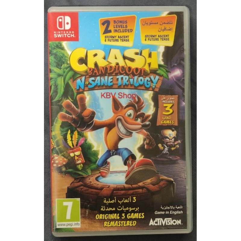 (ทักแชทรับโค๊ด)(มือ 2)Nintendo Switch : Crash Bandicoot N.Sane Trilogy ...