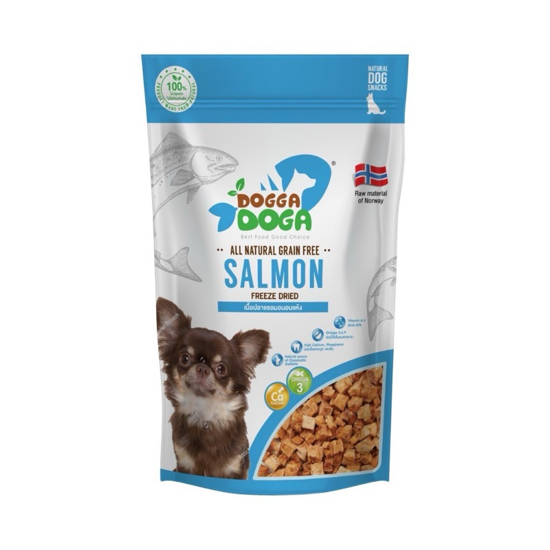 Dogga Doga Dogเนื้อไก่,แซลมอนฟรีชดรายน้ำหนัก 16-20 กรัม | Shopee Thailand