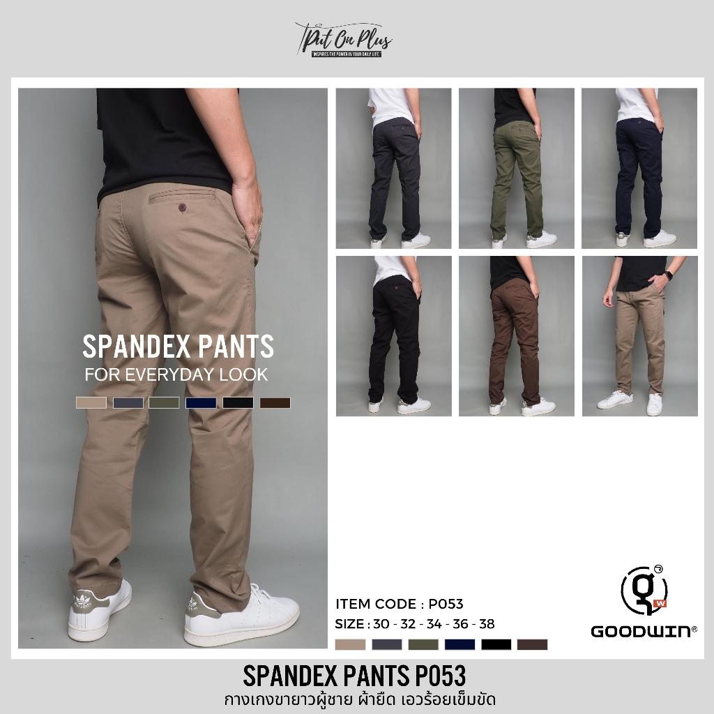 ⚡GW⚡P053 กางเกงขายาว ผู้ชาย ผ้ายืด ยาว 38-41 นิ้ว ไซส์ 30-38 Goodwin ...