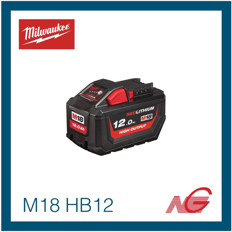 Milwaukee มิววอคกี้ แบตเตอรี่ M18 HB12 18V. 12.0 Ah. | Shopee Thailand