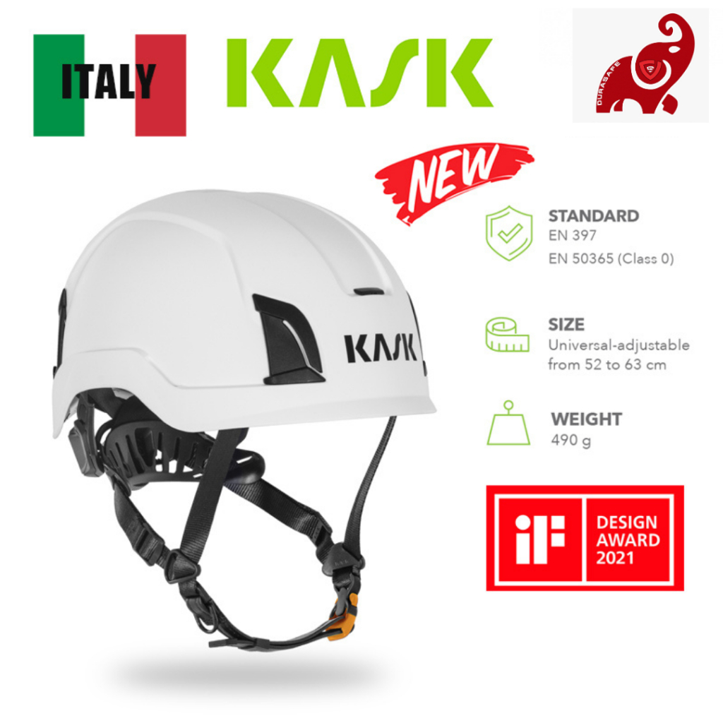 KASK Zenith X Safety Helmet With Quick Release Chinstrap White | Shopee ...