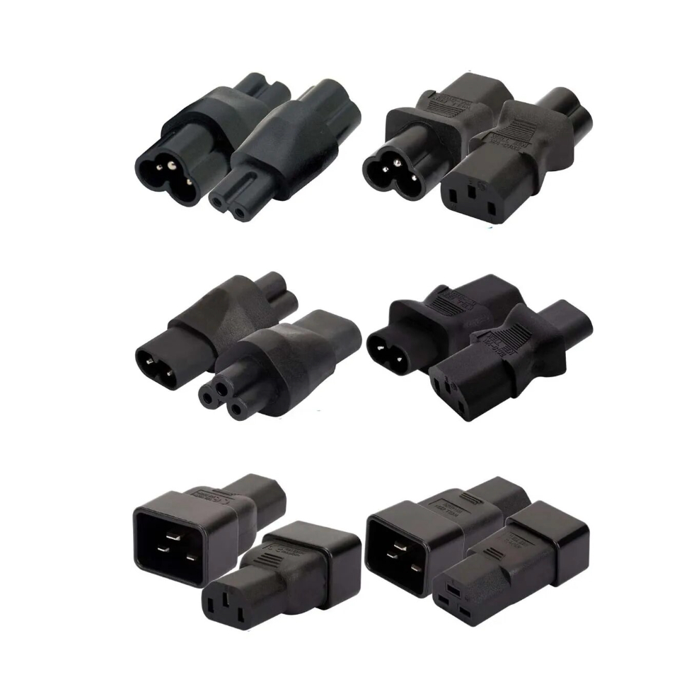 สีดำ10A/16A ทองแดง IEC320 C5 C6 C7 C8 C9 C13 C14 C15 C19 C20 C21ไฟฟ้า ...