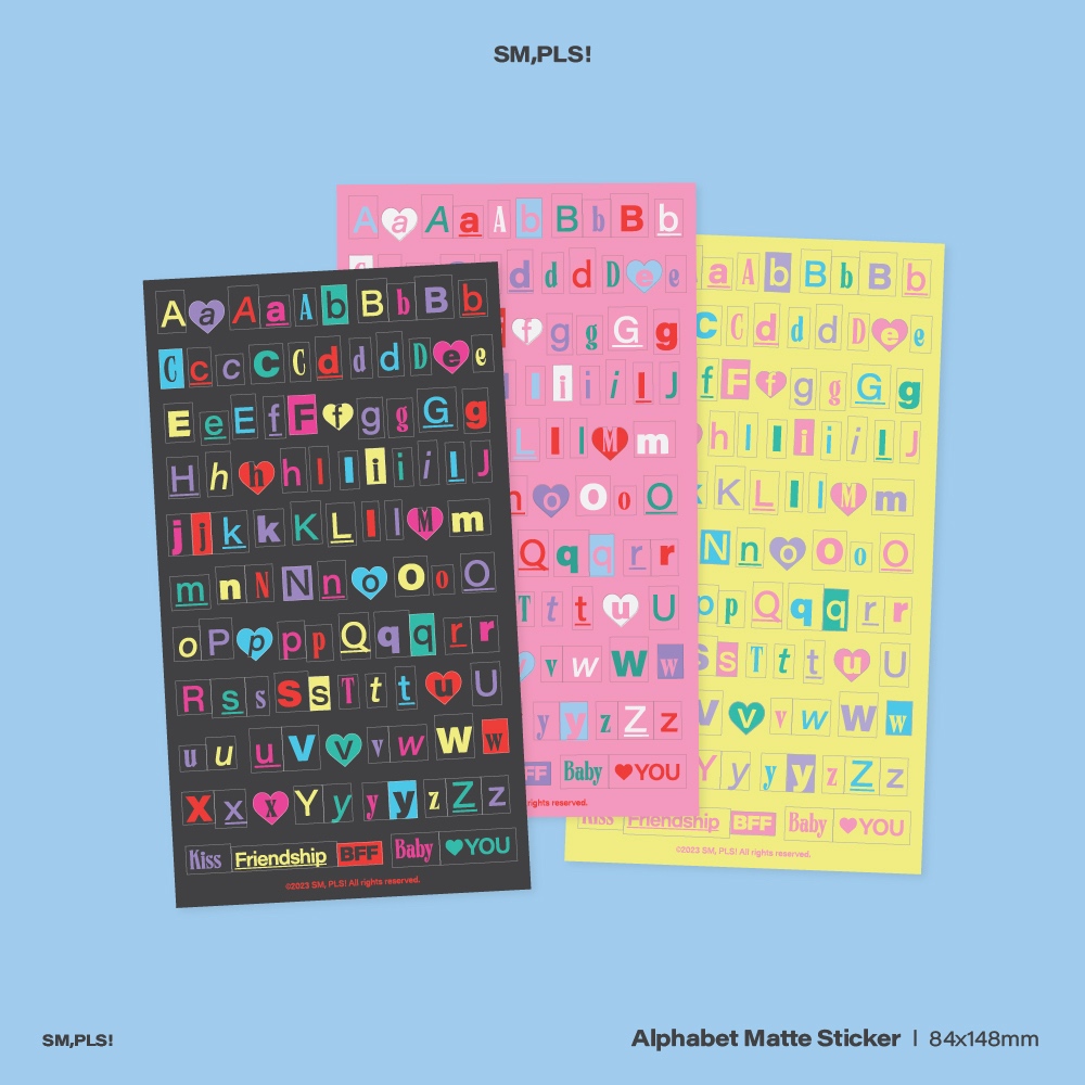 Random Alphabet Sticker (สติกเกอร์เนื้อด้านไดคัทตัวอักษร) | Shopee Thailand