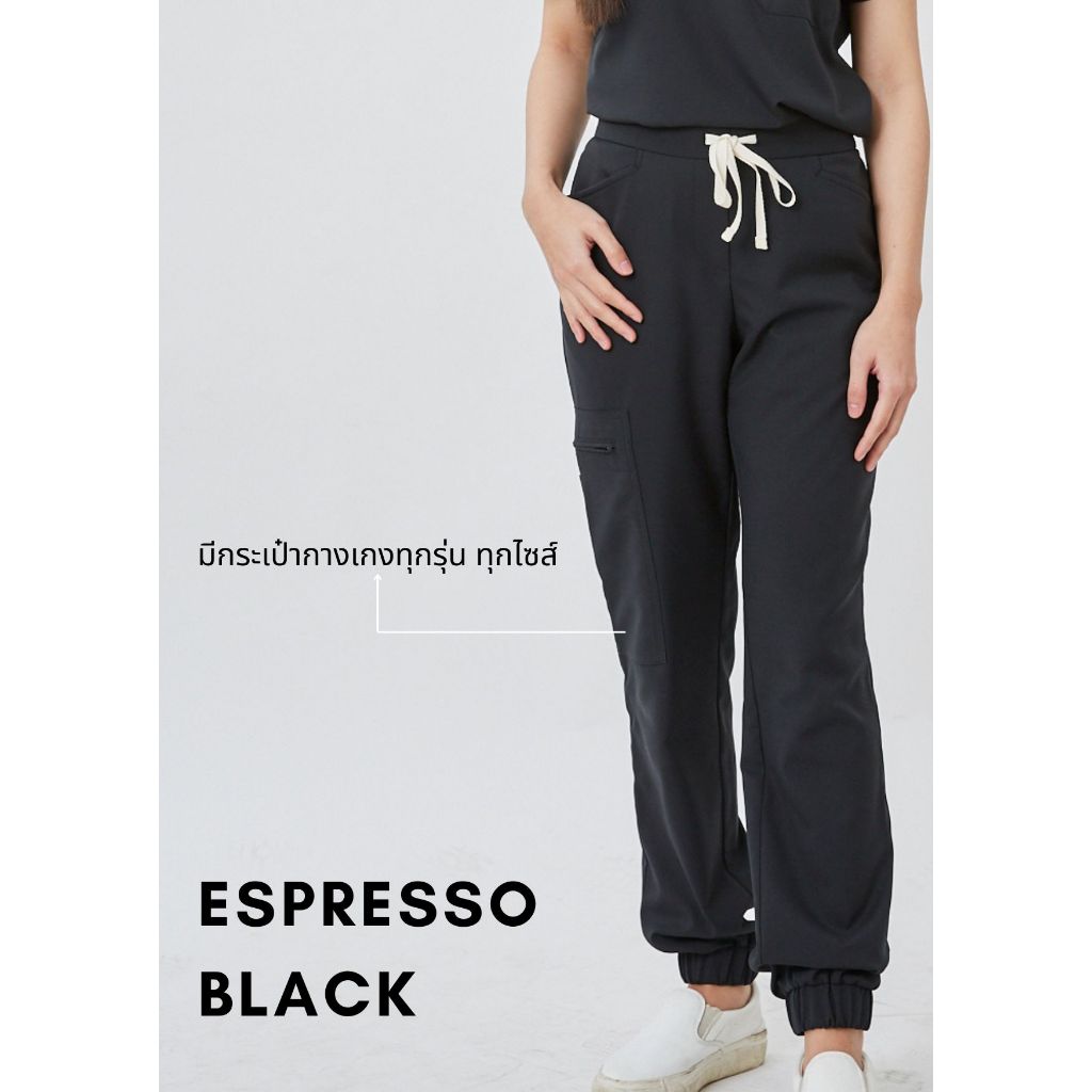 REKA SCRUBS - สี Espresso Black - BEATRIX (ชุดสครับแพทย์ พยาบาล พร้อม ...