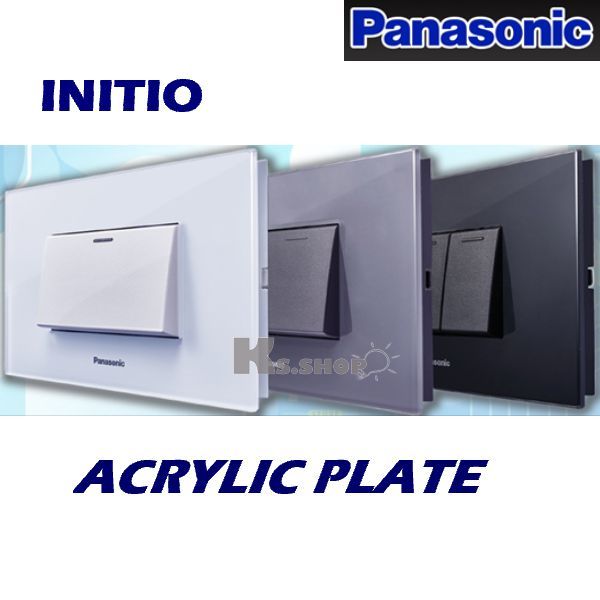 Panasonic ฝาอะคริลิคพื้นผิวใส รุ่นINITIO สีขาว-เทา-ดำ WEGN 6801 CW,CH ...