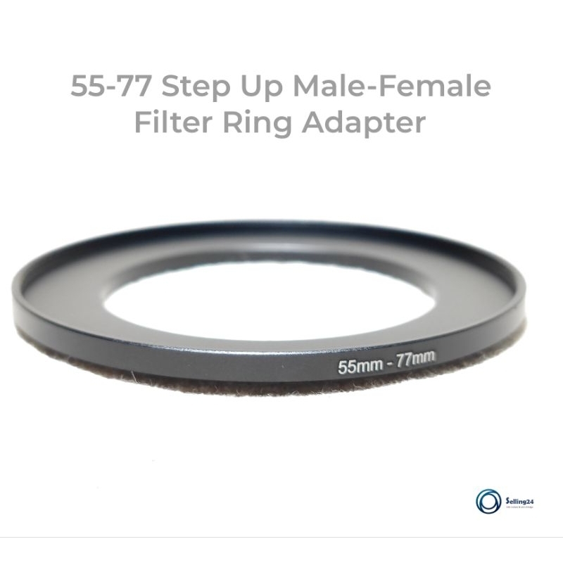 แหวนอะเดปเตอร์ Aluminium 55mm 77mm Step Up Filter Ring Stepping Adapter ...