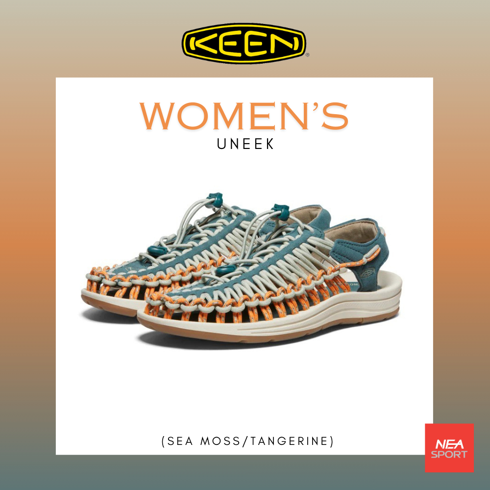 [โค้ด DDX9JAN ลดอีก20%] KEEN Women's UNEEK (SEA MOSS/TANGERINE) รองเท้า ...
