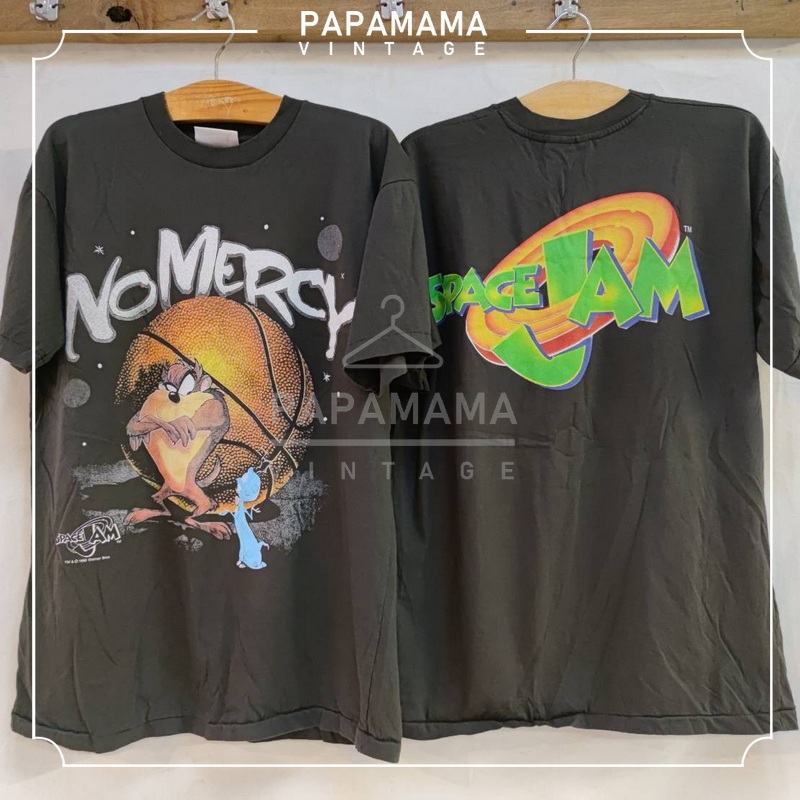 [ LOONEY TUNES ] TAZ No Mercy Bio Washed เสื้อการ์ตูน หนังสเปซแจม วินเท ...