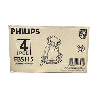 PHILIPS ดาวน์ไลท์ 4 นิ้ว 5 นิ้ว ฝังฝ้า สีขาว FBS111 และ FBS115 ขั้ว E27 ...