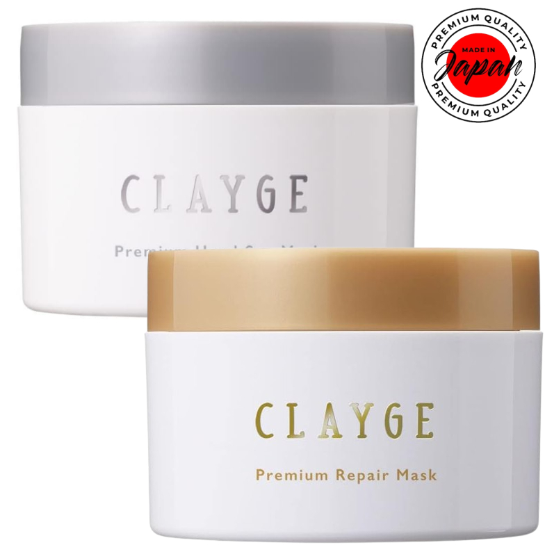 CLAYGE JAPAN Premium Repair Mask 170g / Premium Head Spa Mask 170g High Damage Intensive Repair ...