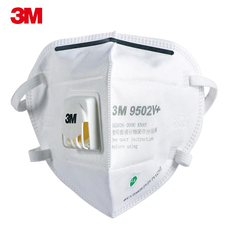 (1 ชิ้น)ของแท้ 3M 9501V+ / 9502V+หน้ากากสามเอ็มมีวาล์ว ป้องกันฝุ่น P.M ...