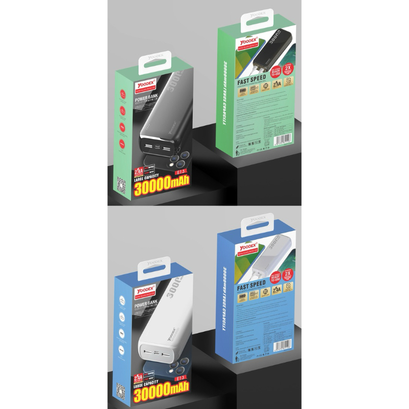 YOODEX E13 แบตสำรอง 30000mAh ชาร์จเร็ว Power Bank Fast Quick Charge ของ ...
