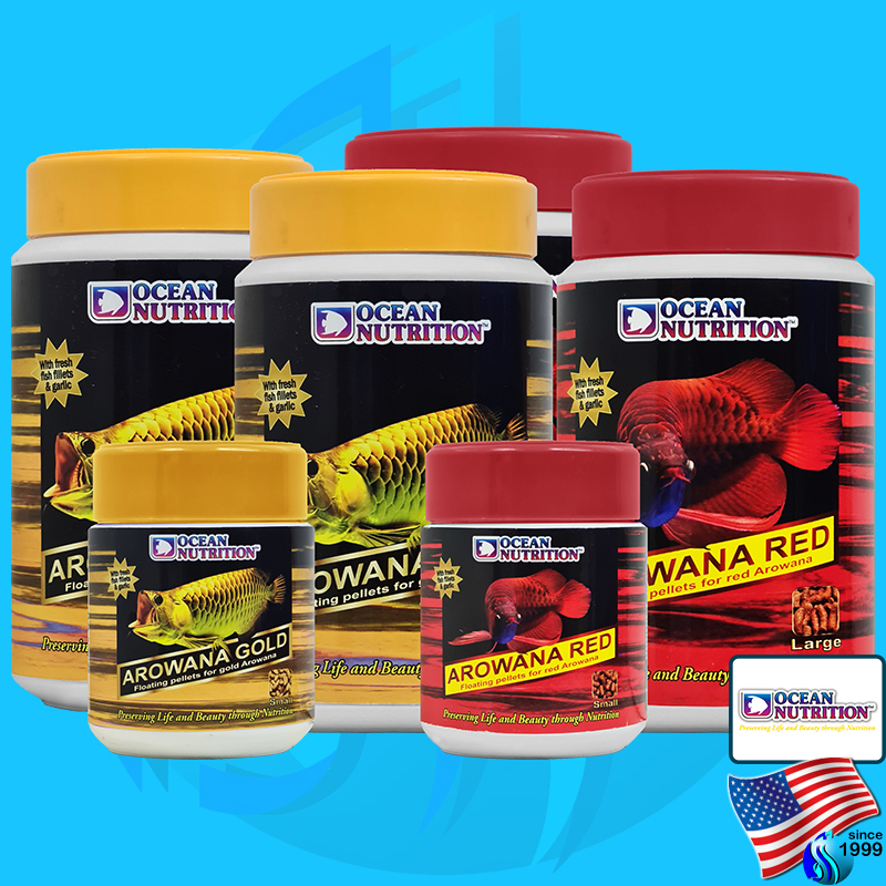 Ocean Nutrition Arowana Gold / Arowana Red S / L 80g 260g 300g อาหารปลาอโรวาน่า ปลามังกร อาหาร ...