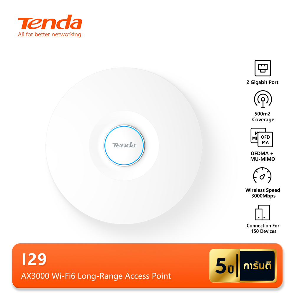 Tenda I29 Long-Range Network Access Point Wireless Dual Band WiFi 6 ...