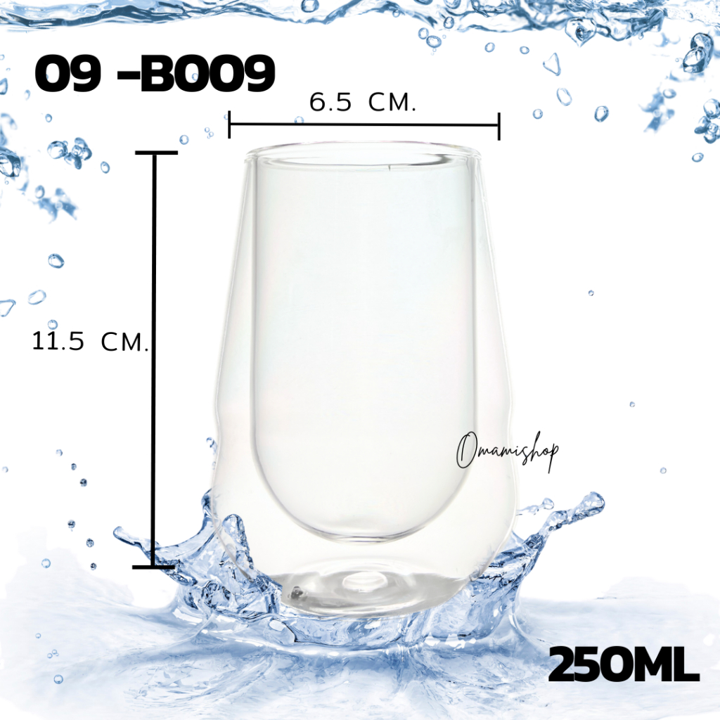 2/19 รวมแก้วน้ำสองชั้น แก้วใส ใส่ได้ทั้งน้ำร้อน/เย็น มีหลากหลายแบบ 80-400ml Double Wall Glass ...