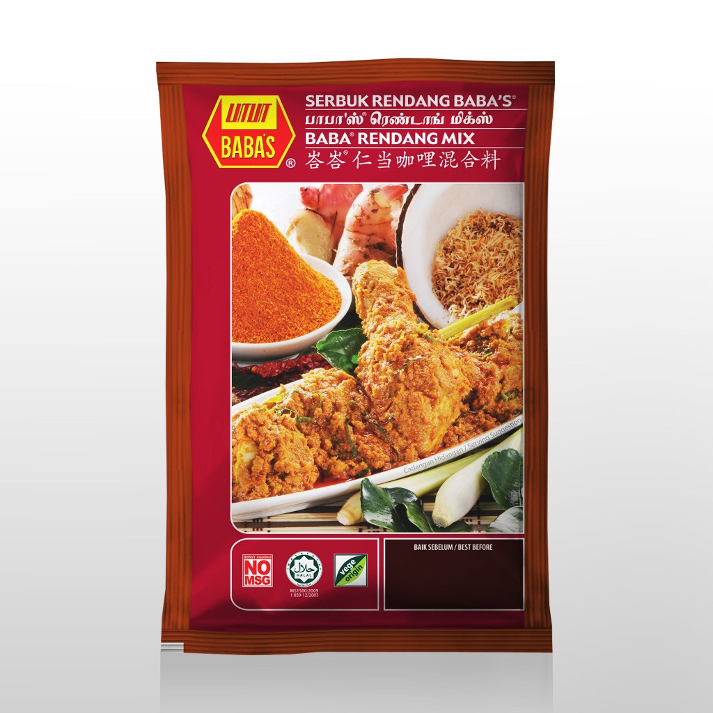 ผงเครื่องแกง เรนดัง Baba's Rendang Mix 125g HALAL Product of malaysai ...