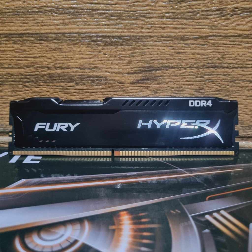 แรมพีซี RAM DDR4 KINGSTON HyperX FURY 8GB (8GBx1) BUS 2400 BLACK มือ 2 ...