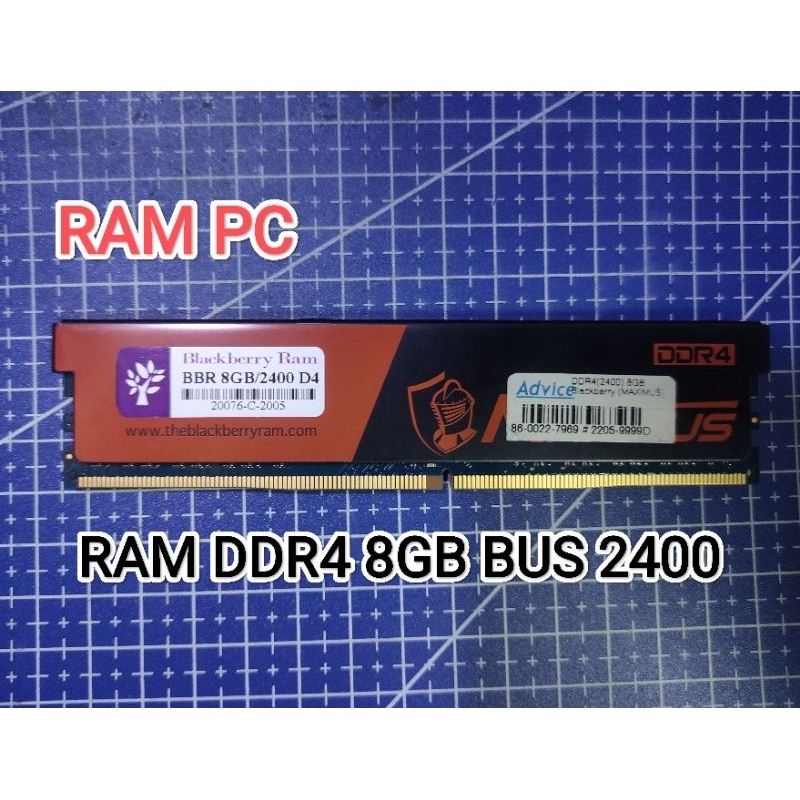 แรม RAM PC DDR4 8GB BUS 2400 แบล็คเบอรี่ มือสอง | Shopee Thailand