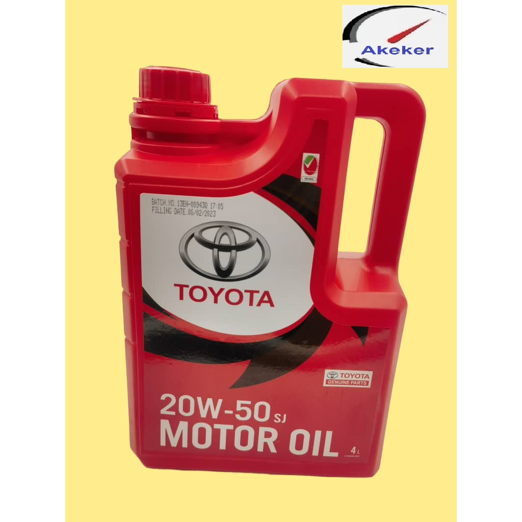 TOYOTA SJ 20W50 Motor Oil 08880-83227 4L | Shopee Thailand