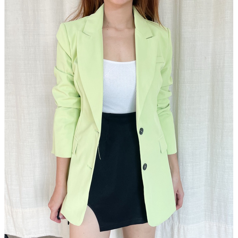 เบลเซอร์สูท Light Green Blazer งานเกรด ZARA | Shopee Thailand