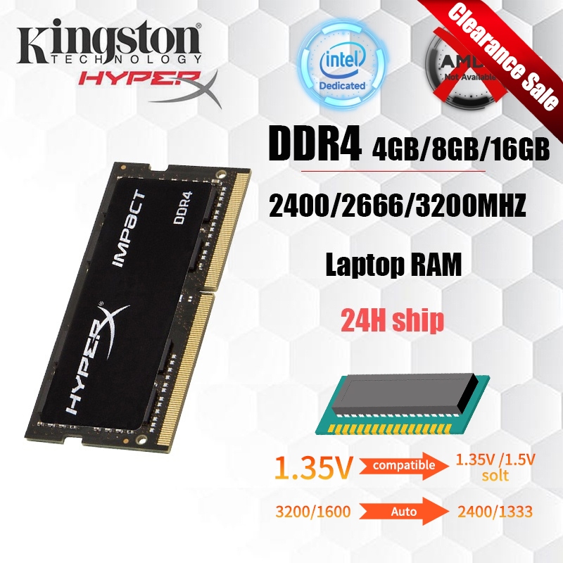 For Intel CPU Only】8GB/16GB Kingston Hyperx Gaming RAM DDR4 2400/2666 ...