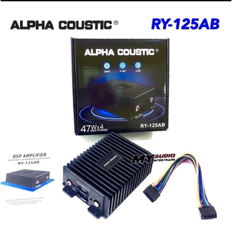 ALPHA COUSTIC RY-125AB DSP AMPLIFIER เพาเวอร์แอมป์สำหรับต่อจอแอนดรอย ...