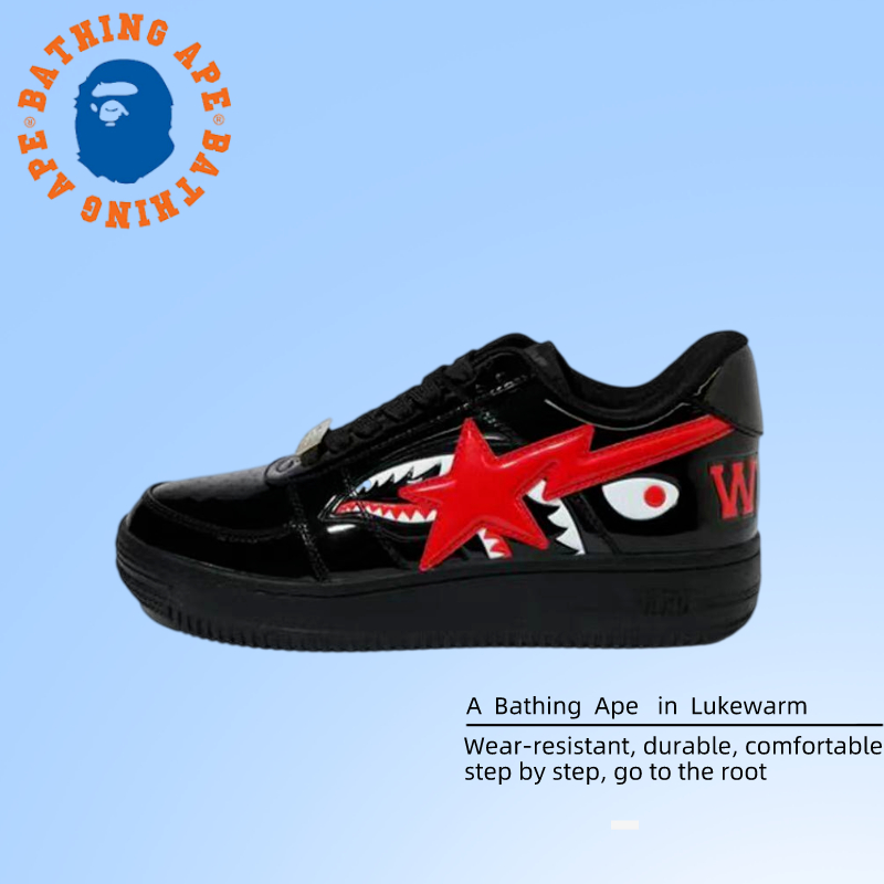 Bape Shark Bape Sta Low รองเท้าผ้าใบแฟชั่นกันลื่นพื้นต่ำกันลื่นแฟชั่นทน ...