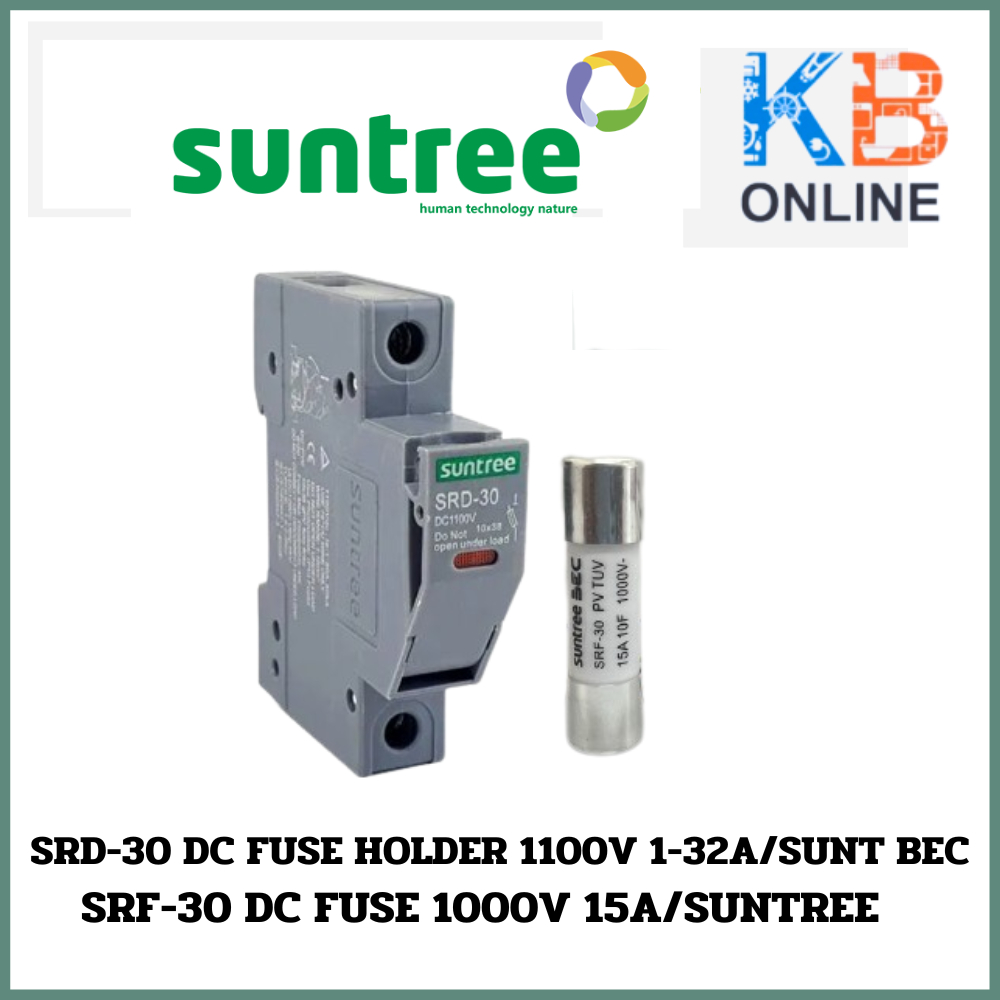 SUNTREE SRD-30 DC 10x38 บล็อกฟิวส์ 1100VDC 1-32A + SRF-30 ฟิวส์ DC FUSE ...