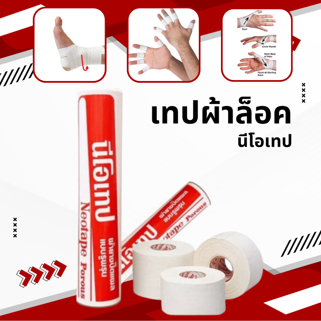 *แบบม้วน* Neotape นีโอเทป เทปผ้าล็อค ขนาด 1 นิ้ว x 10 หลา และ 2 นิ้ว x ...