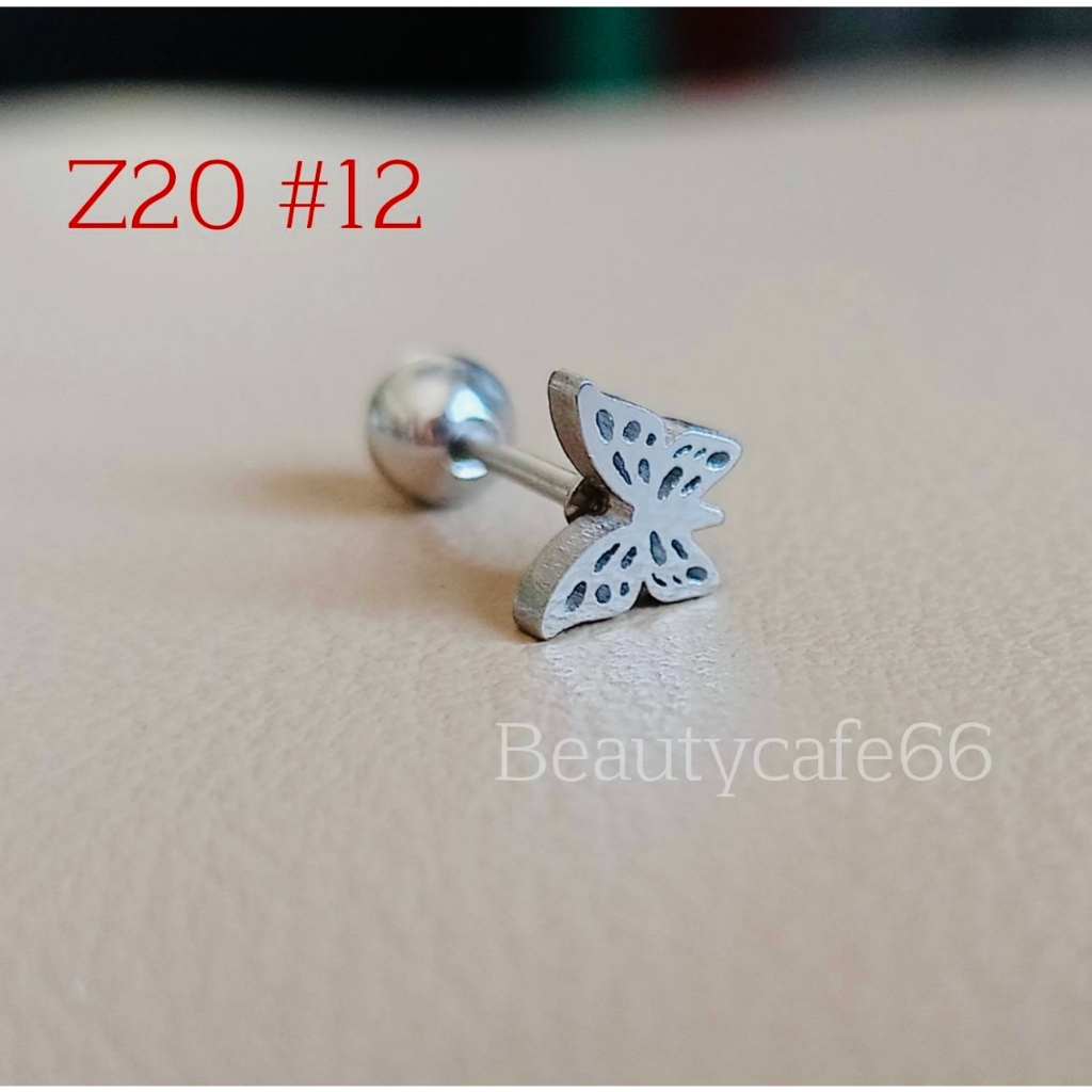 Z20 จิวปีกหู Helix Lope Flat ก้าน 0.8*6 mm. สแตนเลสแท้เนื้อเงา Stainless 316L | Shopee Thailand