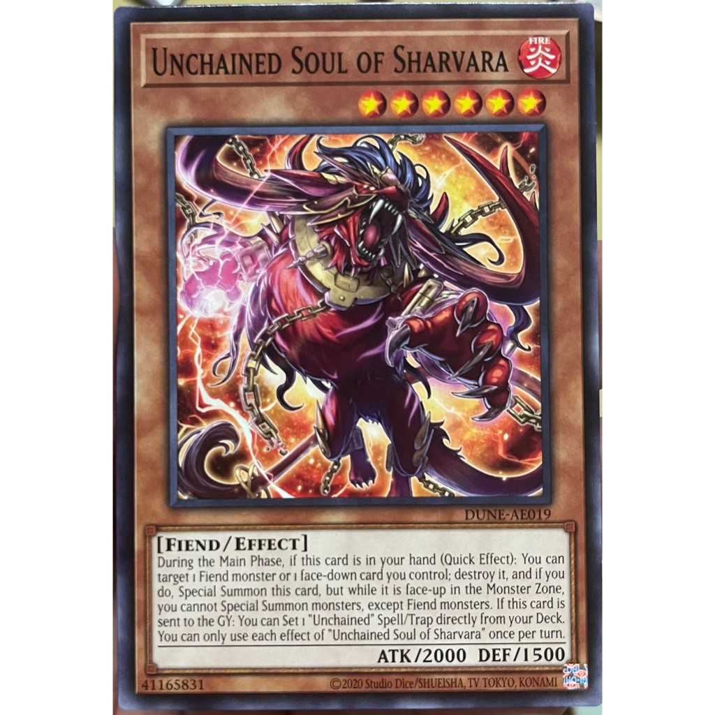 Yugioh Asia-Eng [DUNE-AE019] Unchained Soul of Sharvara (Common) การ์ด ...