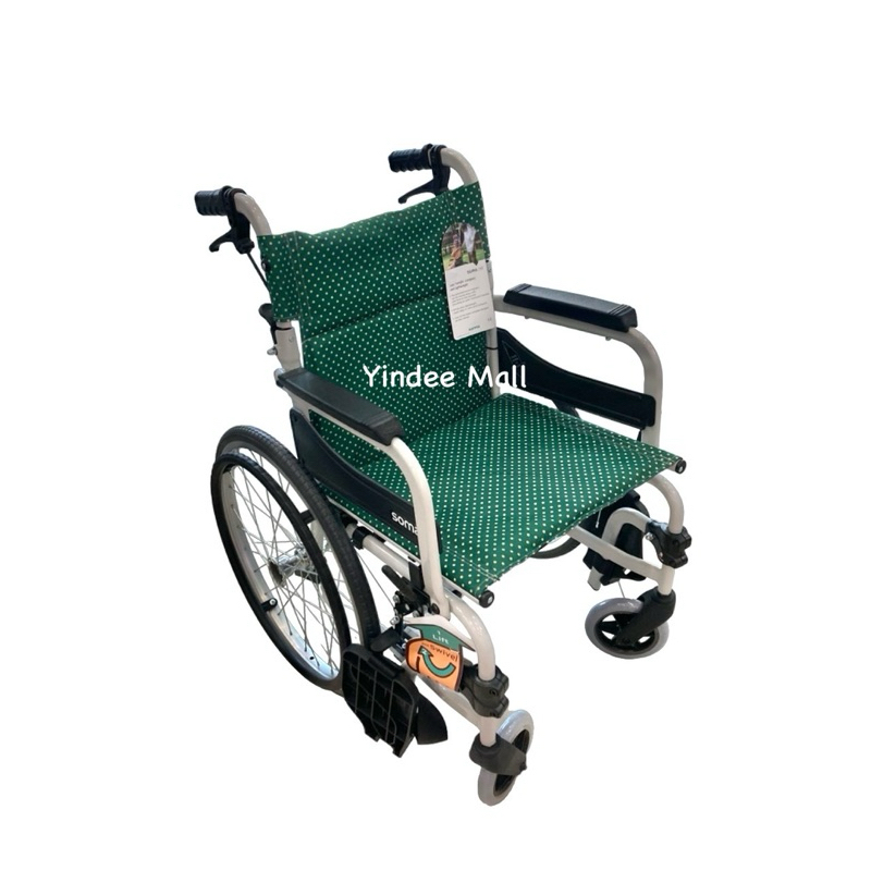 รถเข็น SOMA SM250.5 สีเขียวลายจุดสวยงาม ขนาดเล็กกะทัดรัดพกพาสะดวก ...