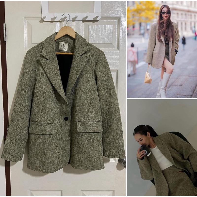 “NEW” ใหม่ตัดป้าย jemmidoris blazer สี lemon grey | Shopee Thailand