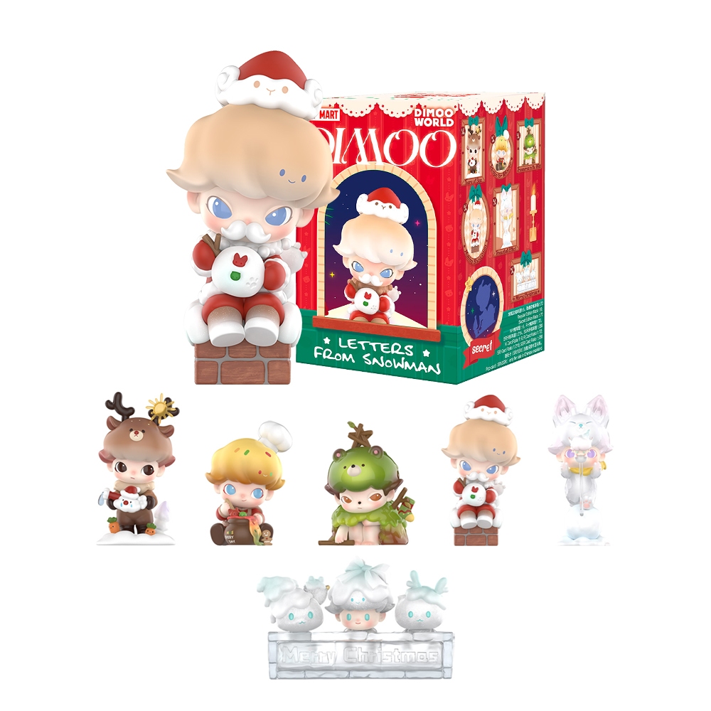 ️พร้อมส่ง/แบบเช็กการ์ด ️ กล่องสุ่ม Popmart Dimoo Letters from Snowman ...