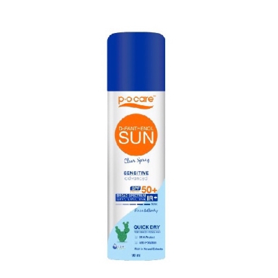 P O care D-Panthenol Sun Spray SPF 50+ PA++++ ขนาด 90 ml สเปรย์กันแดด เนื้อบางเบา สำหรับผิวแพ้ ...