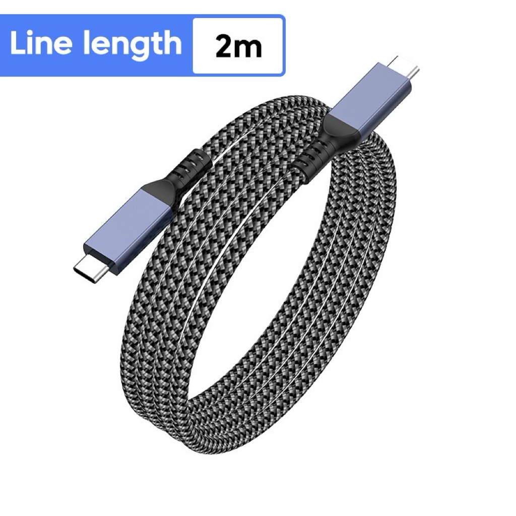 Coaxial 40Gbps Thunderbolt 4 สายเคเบิล USB4 Type C PD100W 5A 20V 4K 8K USB-C ถ่ายโอนข้อมูล ...